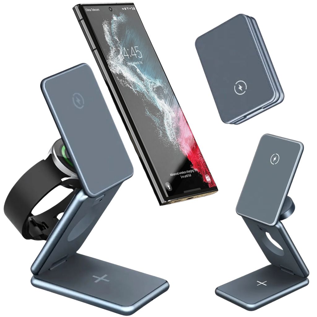 Magnetic 3-in-1 Foldable Charger for Samsung Galaxy, Watch & Buds