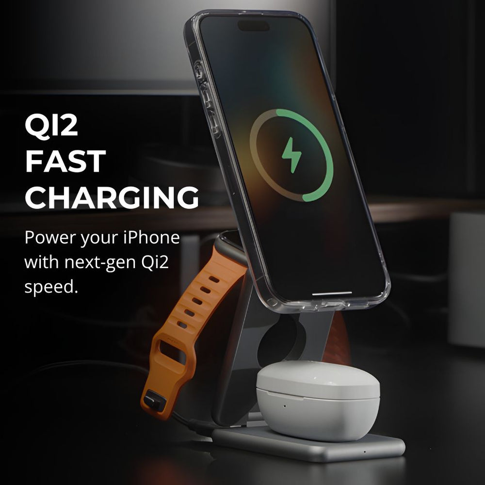 Qi2 3-in-1 Apple Foldable Wireless Charger | MagSafe Travel Charging ...
