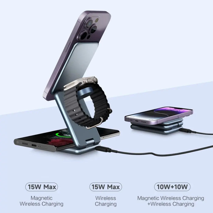 3 in 1 Foldable Travel Charger for Apple Devices | Charging Station for ...