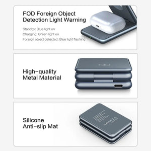 3 in 1 Foldable Travel Charger for Apple Devices | Charging Station for ...