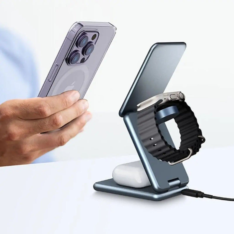 3 in 1 Foldable Travel Charger for Apple Devices | Charging Station for ...