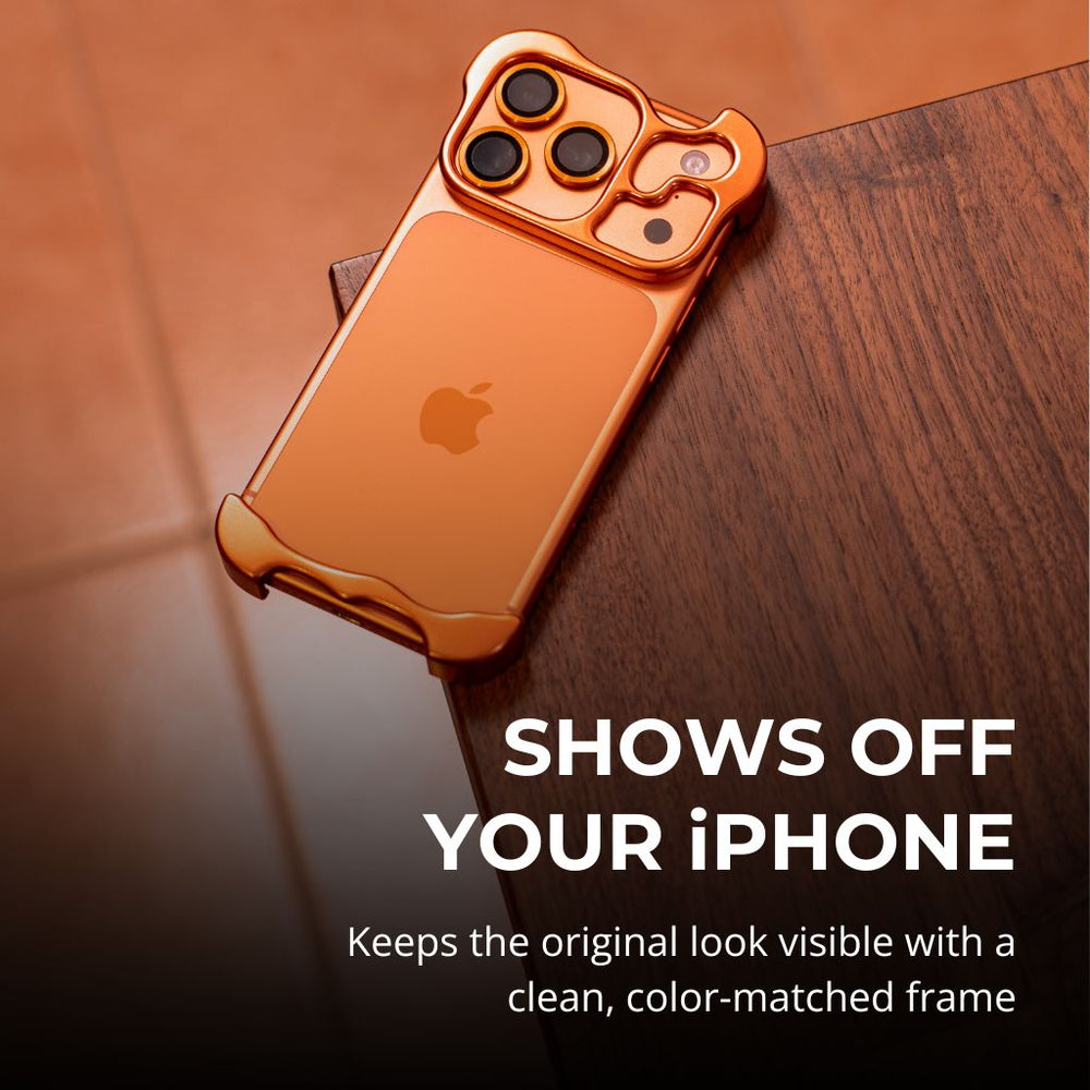 Minimal Metal Case for Apple iPhone, Slim, Lightweight, and Bumper Design