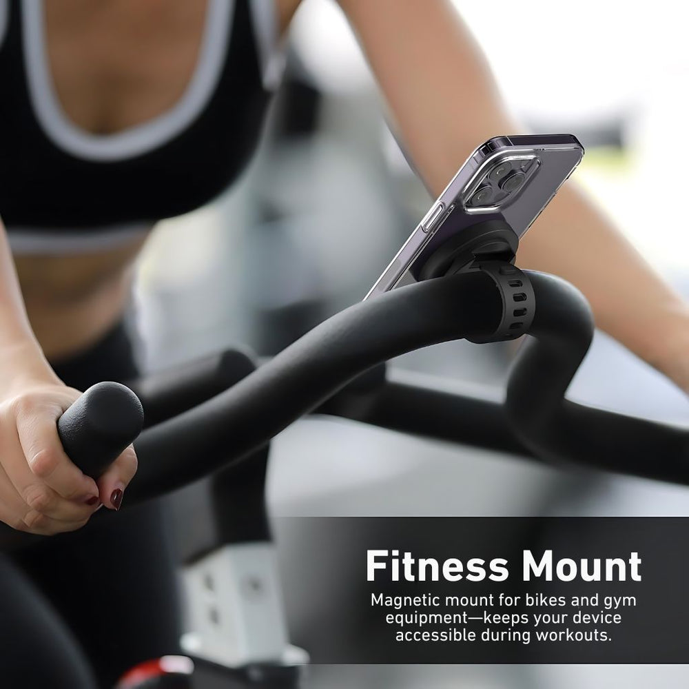 Magnetic Phone Mount for Gym, Bikes & Strollers – MagSafe Compatible