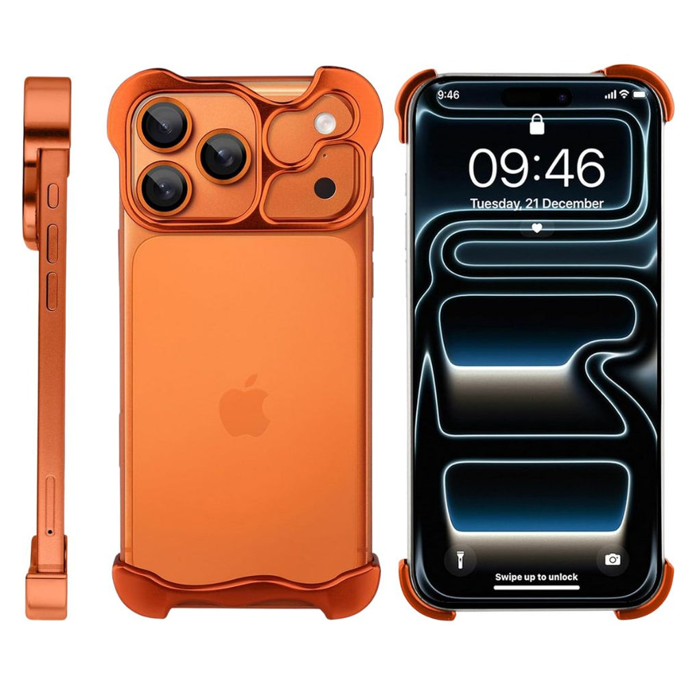 Minimal Metal Case for Apple iPhone, Slim, Lightweight, and Bumper Design